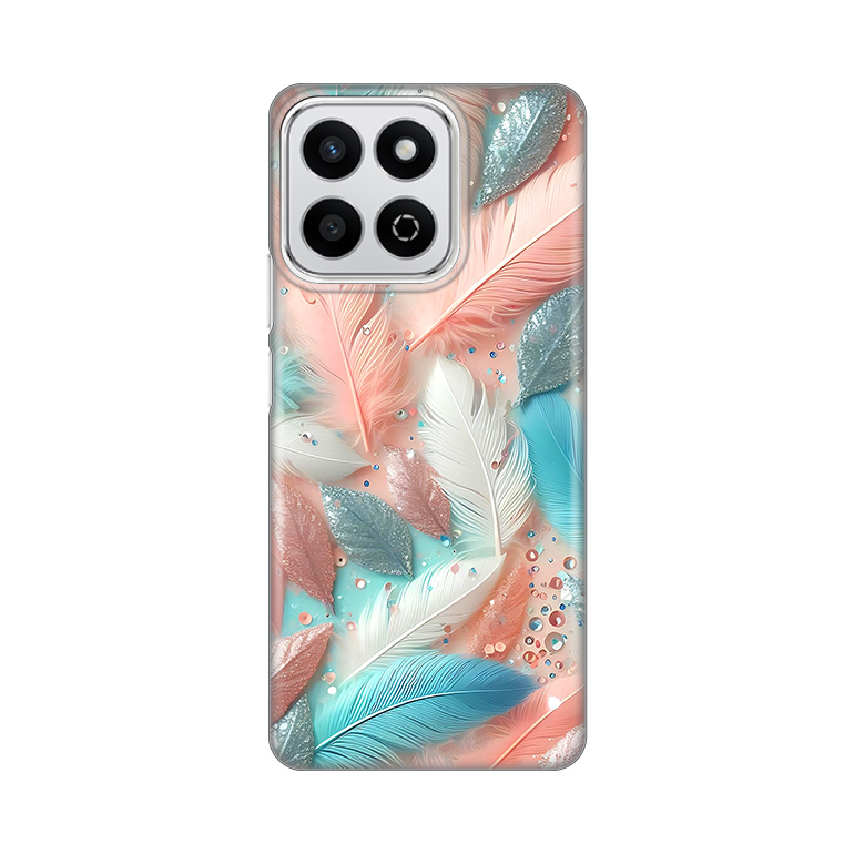 TORBICA SILIKONSKA PRINT ZA HONOR 200 SMART/HONOR X7C PASTEL FEATHERS