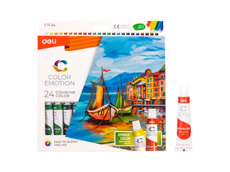 DELI Tempere Color emotion EC11-24, 24x12 ml
