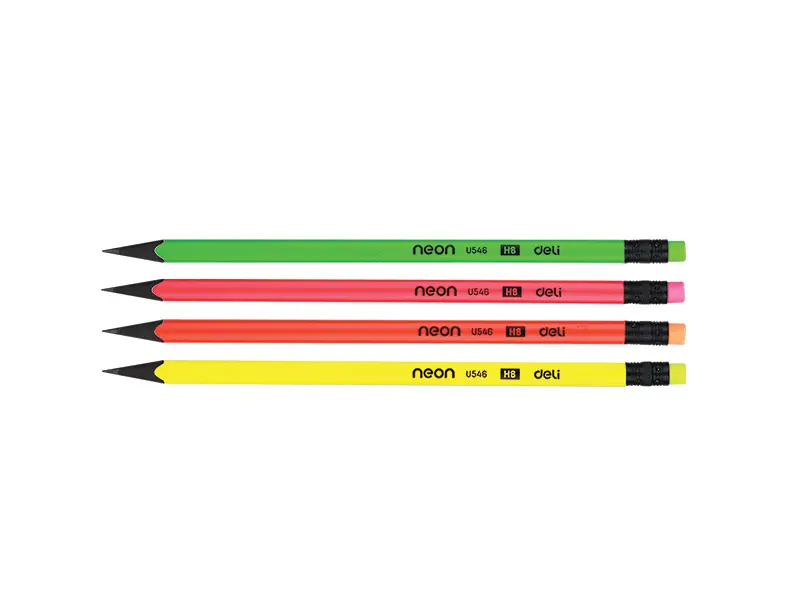 DELI Trougaone grafitne olovke sa gumicom EU54600, HB, 12 komada