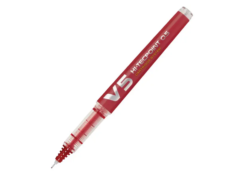 PILOT Roler olovka V5 HI-TECPOINT Refillable 0.5, Crvena