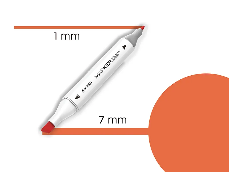 Deli Marker sa dva vrha Sketch 22 70801A-22, Francusko narandžasti