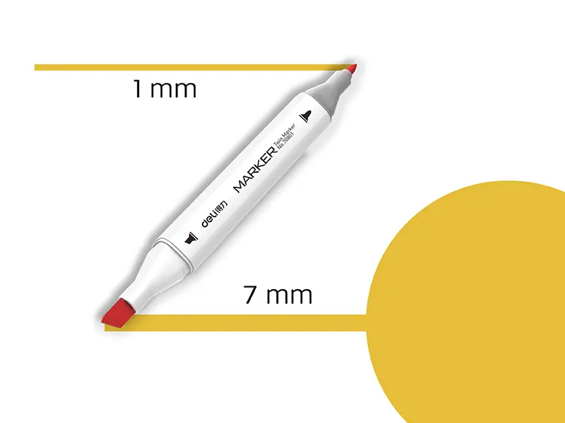 Deli Marker sa dva vrha Sketch 44 70801A-44, Jarko - žuti