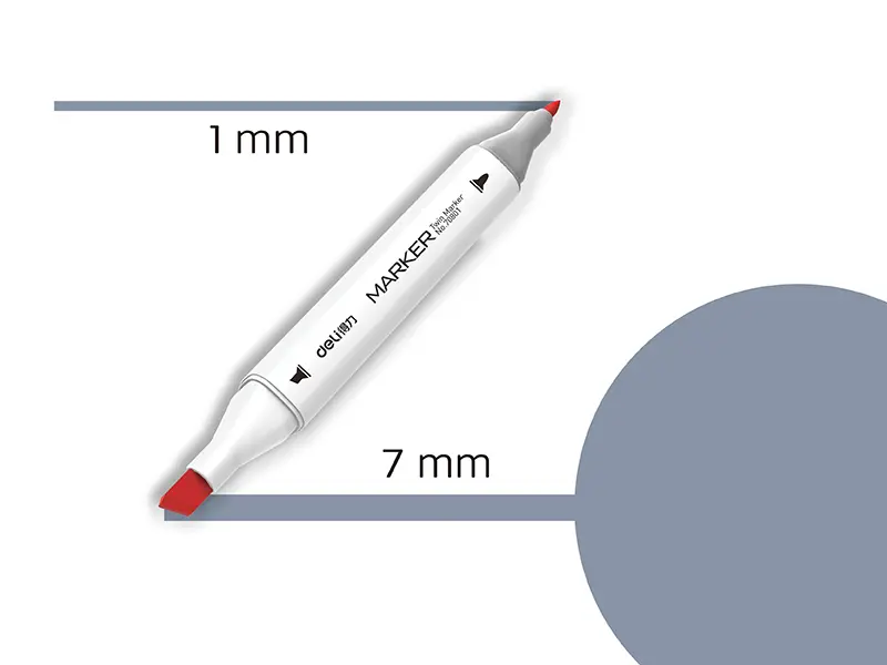 Deli Marker sa dva vrha Sketch CG5 70801A-CG5, Sivi