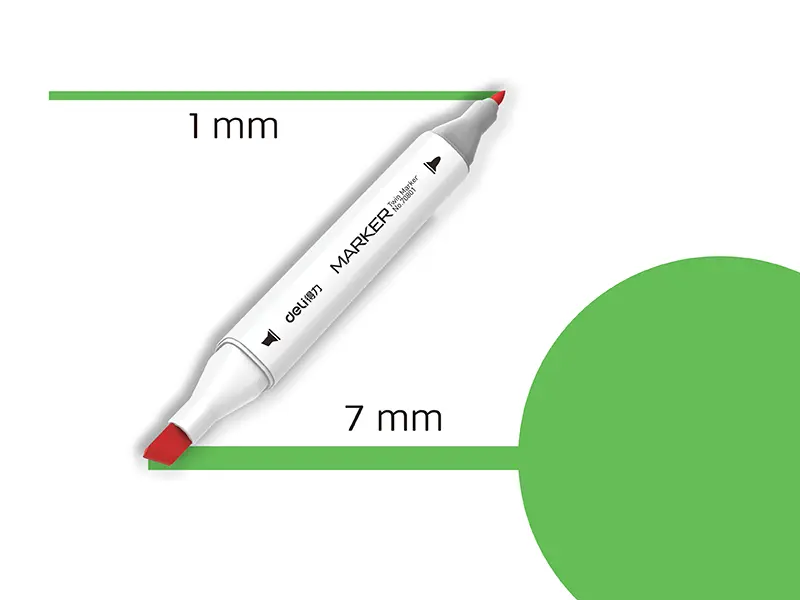 Deli Marker sa dva vrha Sketch 47 70801A-47, Zeleni