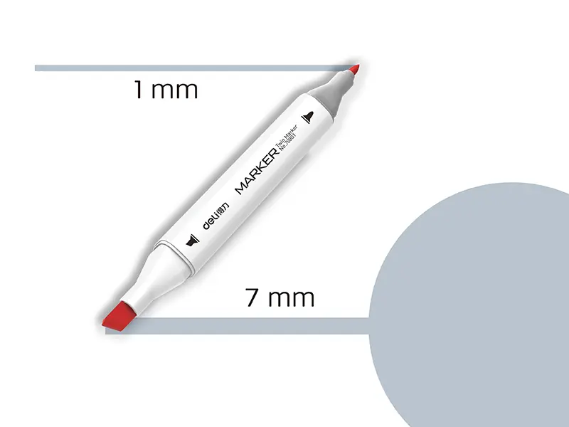 Deli Marker sa dva vrha Sketch GG9 70801A-GG3, Zeleno - sivi