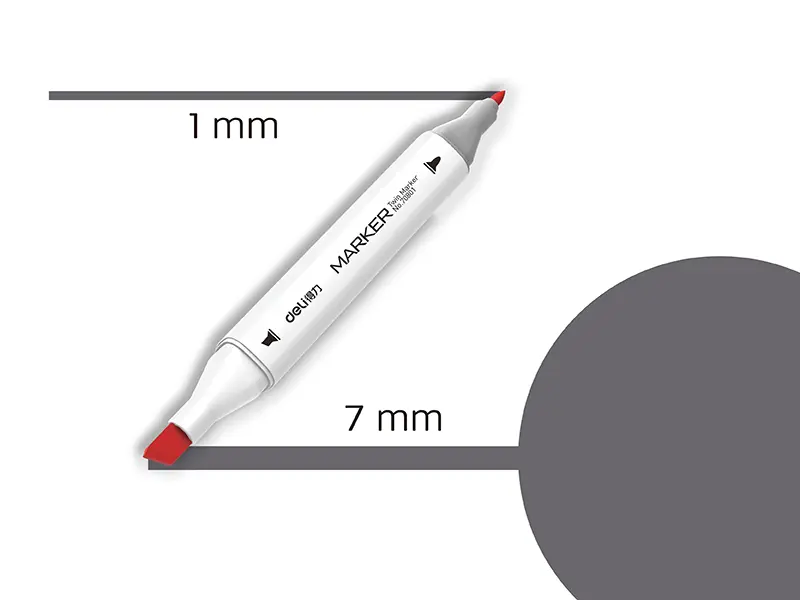 Deli Marker sa dva vrha Sketch WG8 70801A-WG8, Toplo sivi