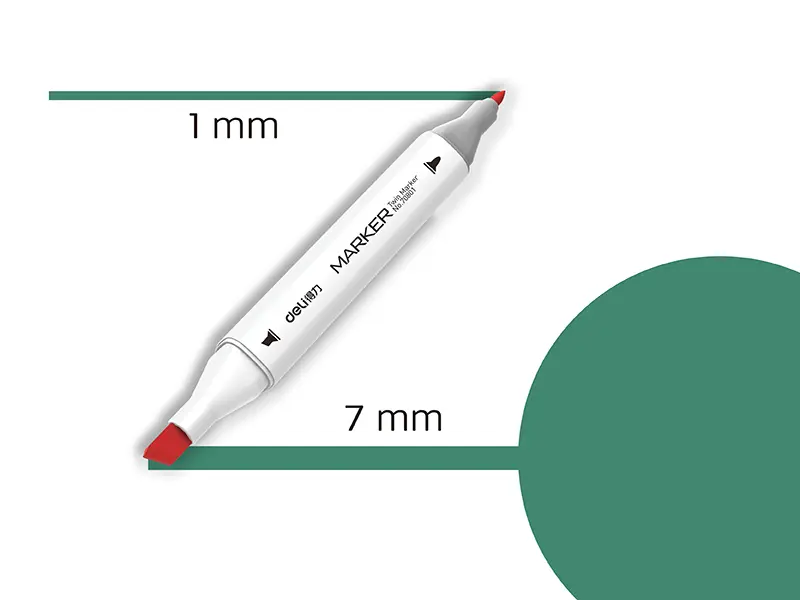 Deli Marker sa dva vrha Sketch 52 70801A-52, Tamnozelena