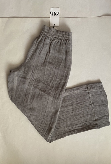 Zara ZW Collection Premium lanene pantalone