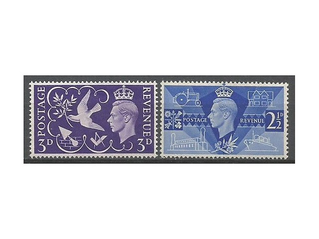 Velika Britanija,Godišnjica pobede saveznika 1946.,čist