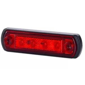 MAN SIDE MARKER LIGH WITH A RUBBER PAD (LED) RED 12/24V UNIVERSAL poziciono svetlo za MAN TGL / TGM / TGA kamiona
