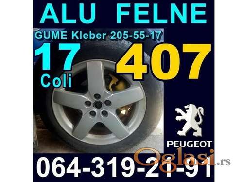 ALU FELNE 17 i GUME Kleber 205-55-17 za Pežo Citroen