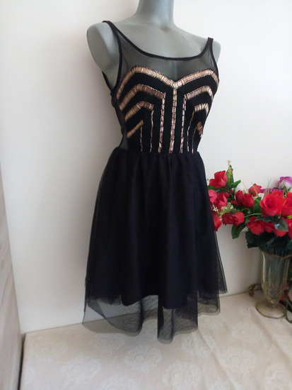 Christana Bershka crna svecana balerina M