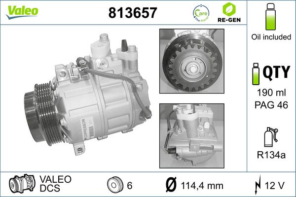 Kompresor, klima-uređaj VALEO 813657
