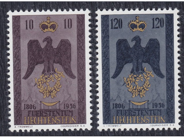 Lihtenštajn 1956 Godišnjica nezavisnosti, Michel 346/7