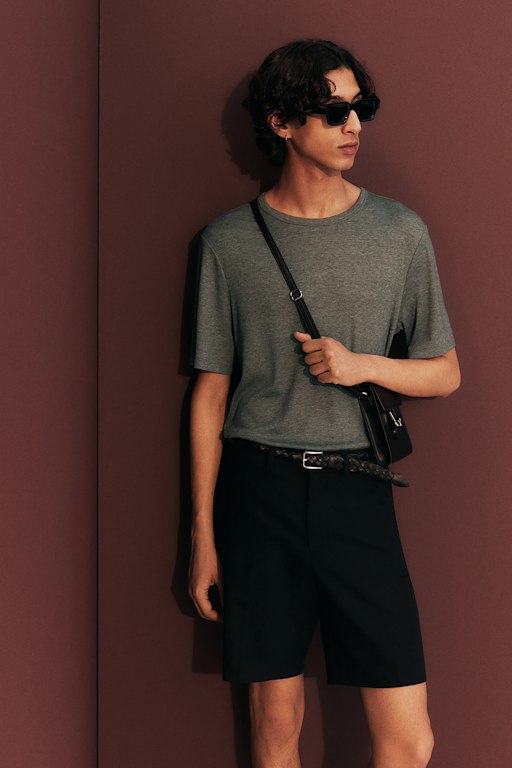 MAJICA OD MEŠAVINE LIOCELA REGULAR FIT