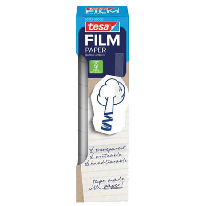 Traka lepljiva papirna 19mm/10m pk8 Tesafilm Tesa 59213 providna