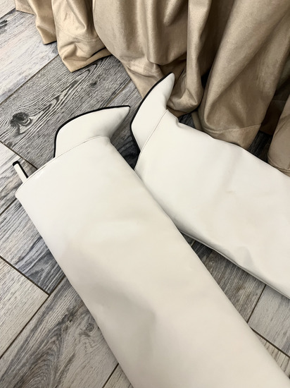 LEATHER BOOTS WHITE