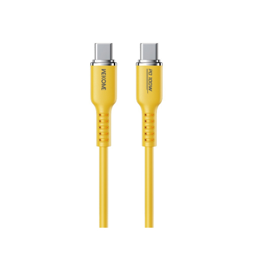 WDC-11 Kabl 3.1 USB tip C M/M 1.2m, za Super brzo punjenje 100W/480Mbps, Silicon Soft, žuti