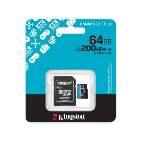 Memorijska kartica U3 V30 microSDXC 64GB Canvas Go Plus 200MB/s A2 + adapter SDCG4/64GB