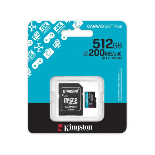 Memorijska kartica U3 V30 microSDXC 512GB Canvas Go Plus 200MB/s A2 + adapter SDCG4/512GB