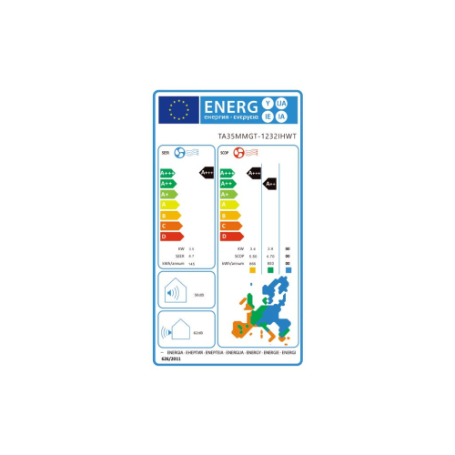 Klima TESLA TA35MMGT-1232IHWT inverter/A+++/A++/R32/12000BTU/grejac spoljne jedinice/-25/wi-fi/crna