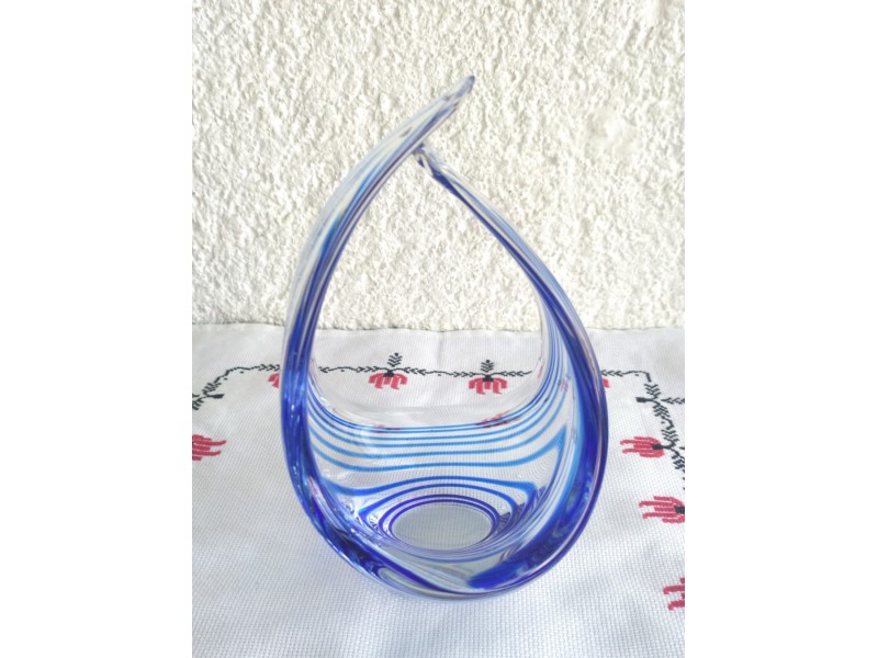 Interesantna Plava Murano Korpica - 20 cm