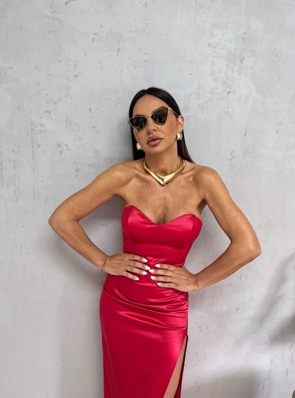GRAZIA RED duga korset haljina