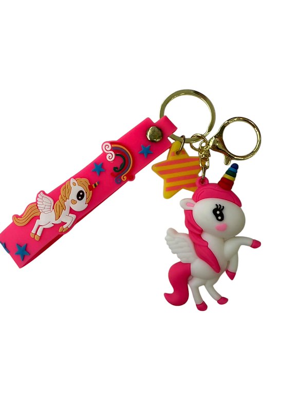 Privezak unicorn roze
