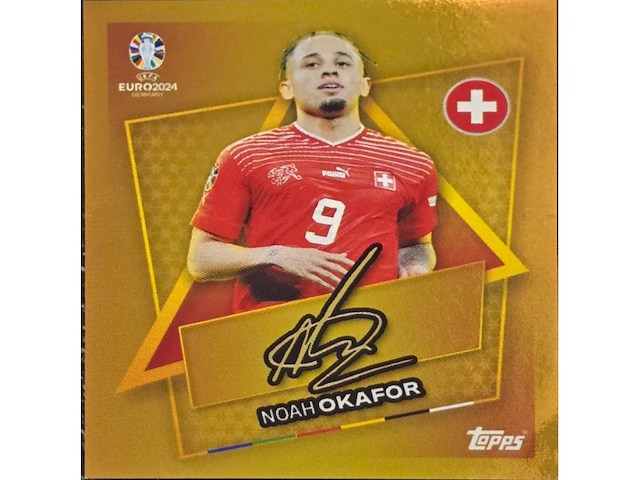 Sličica EURO 2024 Topps SUI-SP sa potpisom