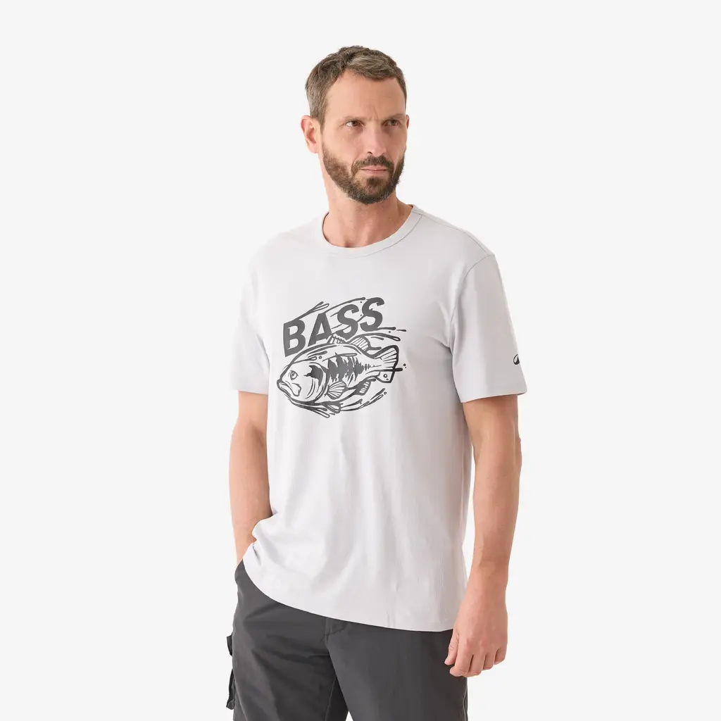 Pamučna majica kratkih rukava za ribolov BLACK BASS