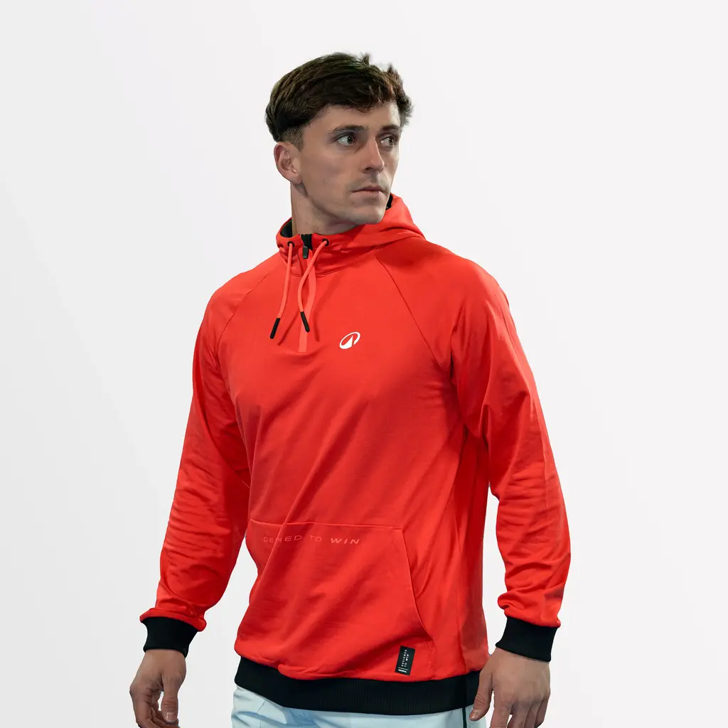 Crveni muški duks s kapuljačom za padel KUIKMA PRO
