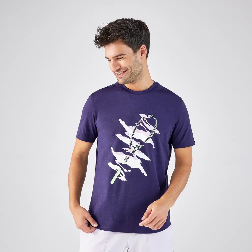 Ljubičasta muška majica za tenis TTS SOFT