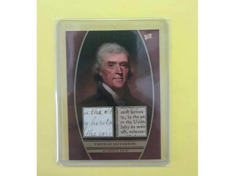 Thomas Jefferson Pieces Of The Hstory Double RELIC