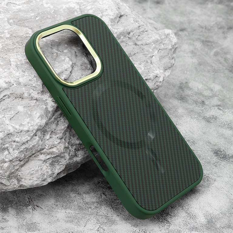 Futrola CARBON MagSafe za iPhone 16 Pro (6.3) zelena (big camera) (MS)