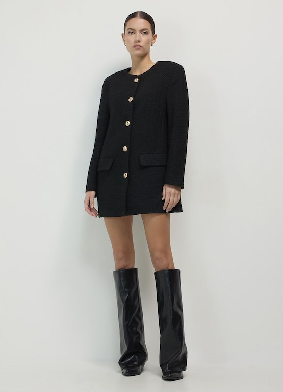 Plain-coloured duster Ultrablack