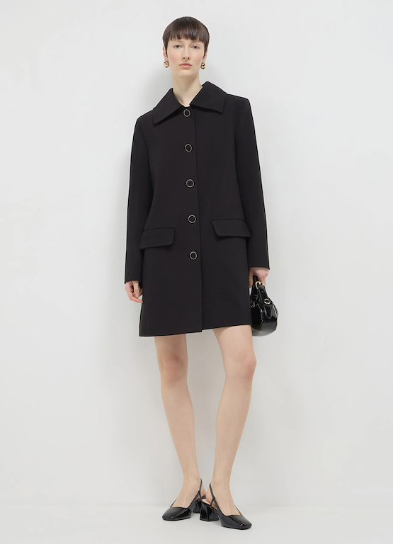 Plain-coloured duster Ultrablack