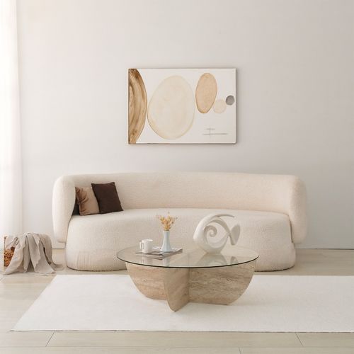 Lily Travertine Coffee Table