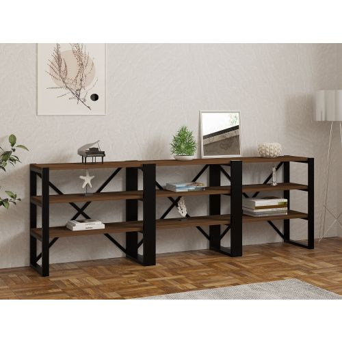 Prof - Walnut, Black Walnut Black Console