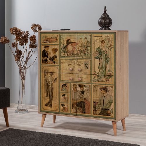 Multilux-732 Sonoma Oak Multi Purpose Cabinet