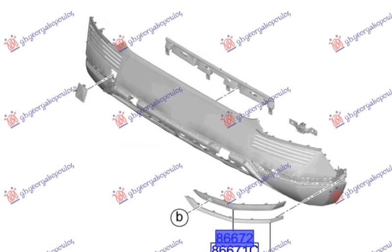 LAJSNA ZADNJEG BRANIKA BOCNA PM (PDC SENZOR) (O) Desna str. HYUNDAI IONIQ 5 (2021-) (OEM: 86695-GI000, 86695GI000)