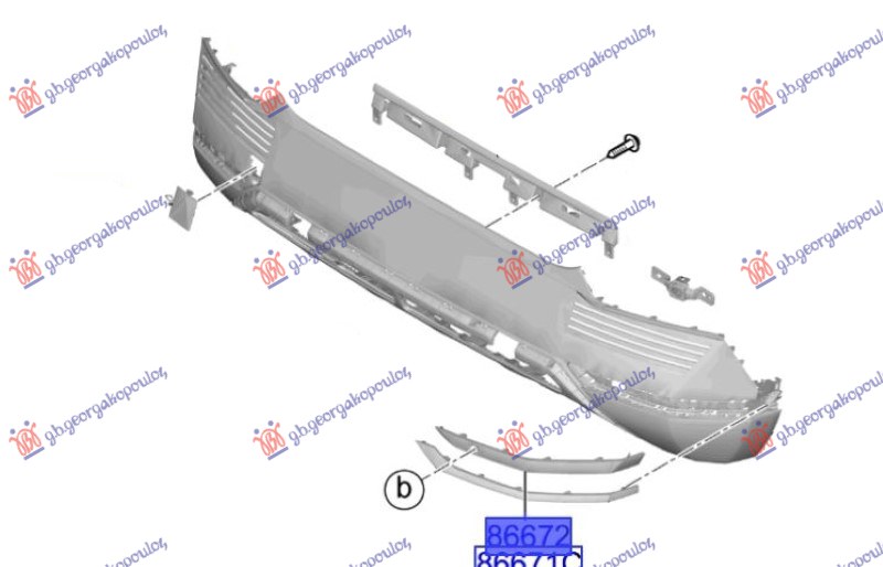 LAJSNA ZADNJEG BRANIKA BOCNA PM (PDC SENZOR) (O) Leva str. HYUNDAI IONIQ 5 (2021-) (OEM: 86694-GI000, 86694GI000)