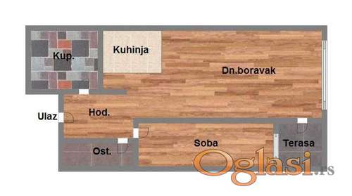 Dvosoban stan 46m2
