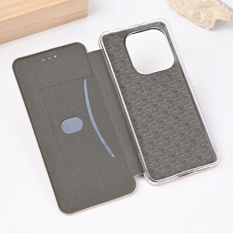 Zastitna maska (futrola) Teracell Flip Cover - Xiaomi Redmi Note 14 4G (SRB) zlatna