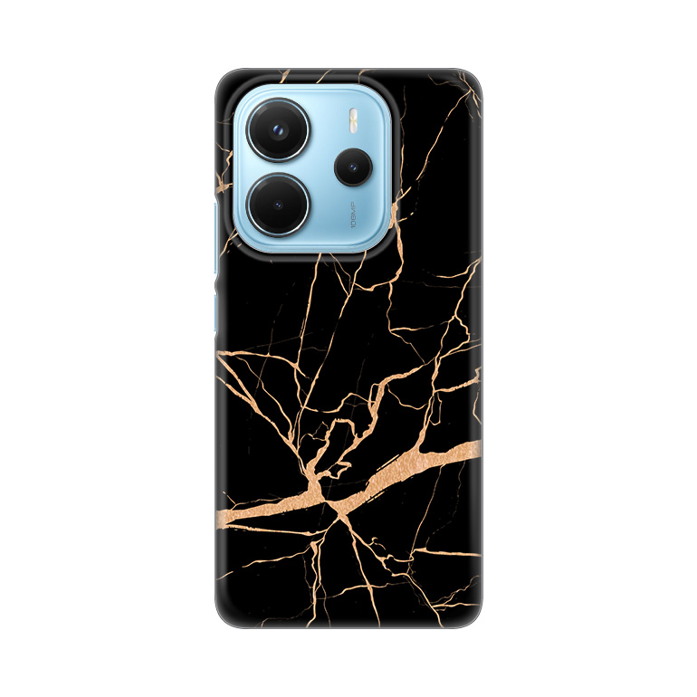 Zastitna silikonska maska (futrola) PRINT - Xiaomi Redmi Note 14 4G (SRB) All crni