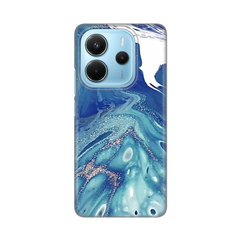 Zastitna silikonska maska (futrola) PRINT - Xiaomi Redmi Note 14 4G (SRB) Blue Marble