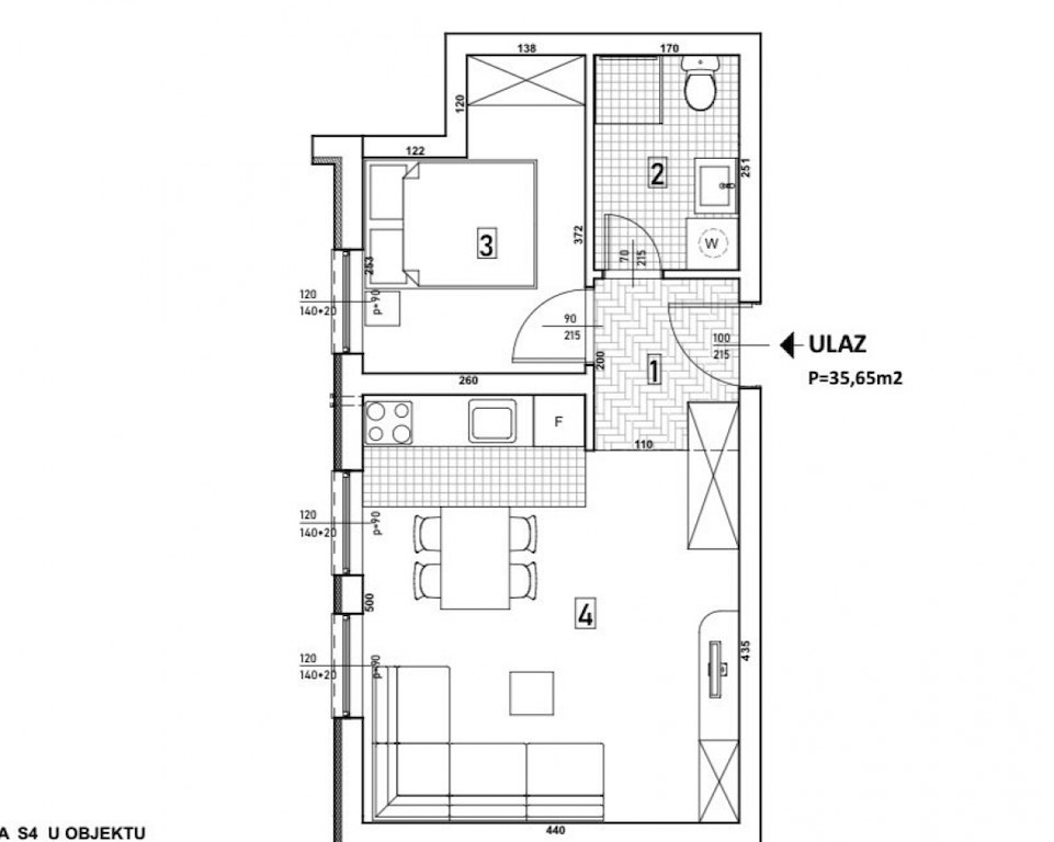 NOVI SAD - TELEP - 36. 75 m2