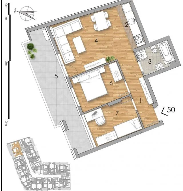 NOVI SAD - PODBARA - 65.64 m2