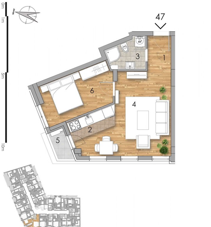 NOVI SAD - PODBARA - 41. 52 m2