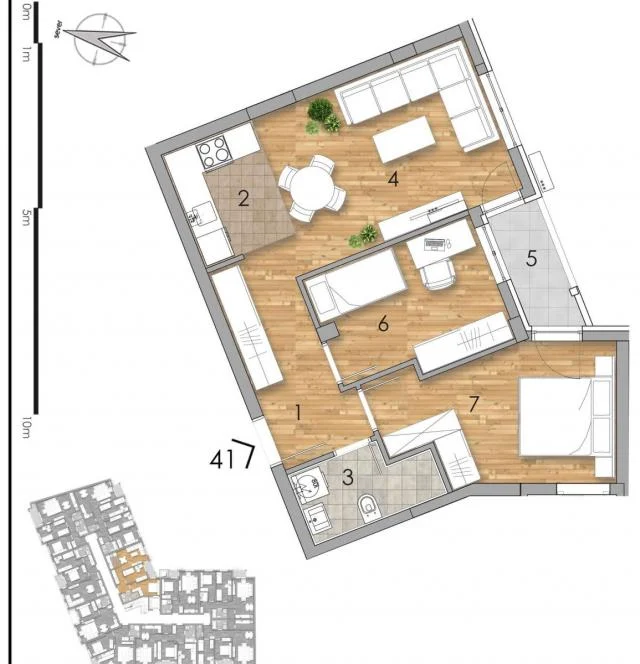 NOVI SAD - PODBARA - 53.43 m2