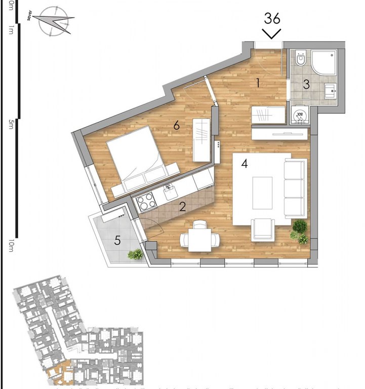 NOVI SAD - PODBARA - 42. 72 m2